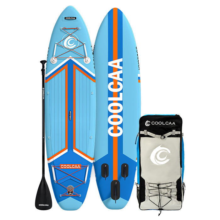 10'6" Inflatable SUP with Fiberglass Paddle | Coolcaa Challenger